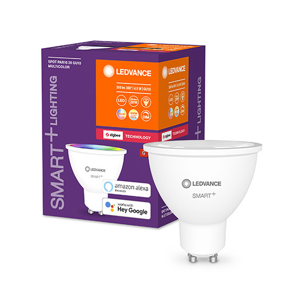 Ledvance SMART+ ZB | GU10 | Spot PAR16 | RGB + 2700-6500K | 300 lumen | 4.9W Ledvance 123led.nl